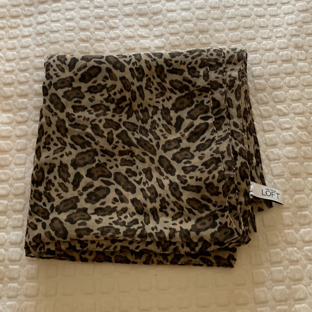 Ann Taylor Loft Cheetah Print Scarf. - Gem